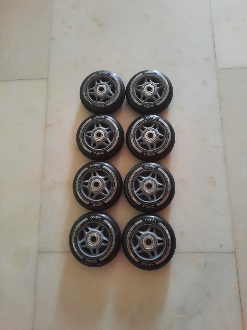 Oxelo Rollerblade Wheels 80mm, Sports Equipment, Sports & Games, Skates ...