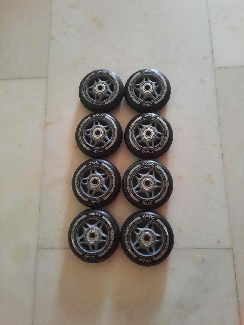 Oxelo Rollerblade Wheels 80mm, Sports Equipment, Sports & Games, Skates ...