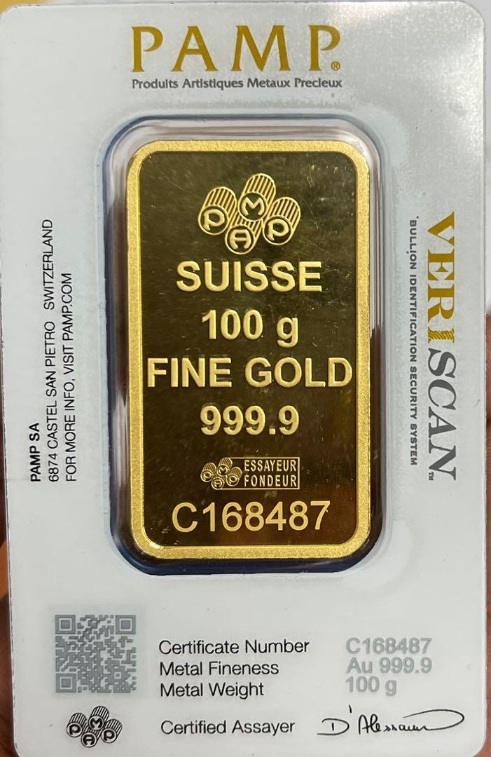 PAMP GOLD BAR, Women's Fashion, Jewelry & Organisers, Accessory holder ...