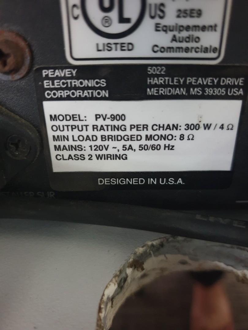 Peavey Amplifier PV 900 + Meiji Step Down Transformer ST-1000 (Both ...