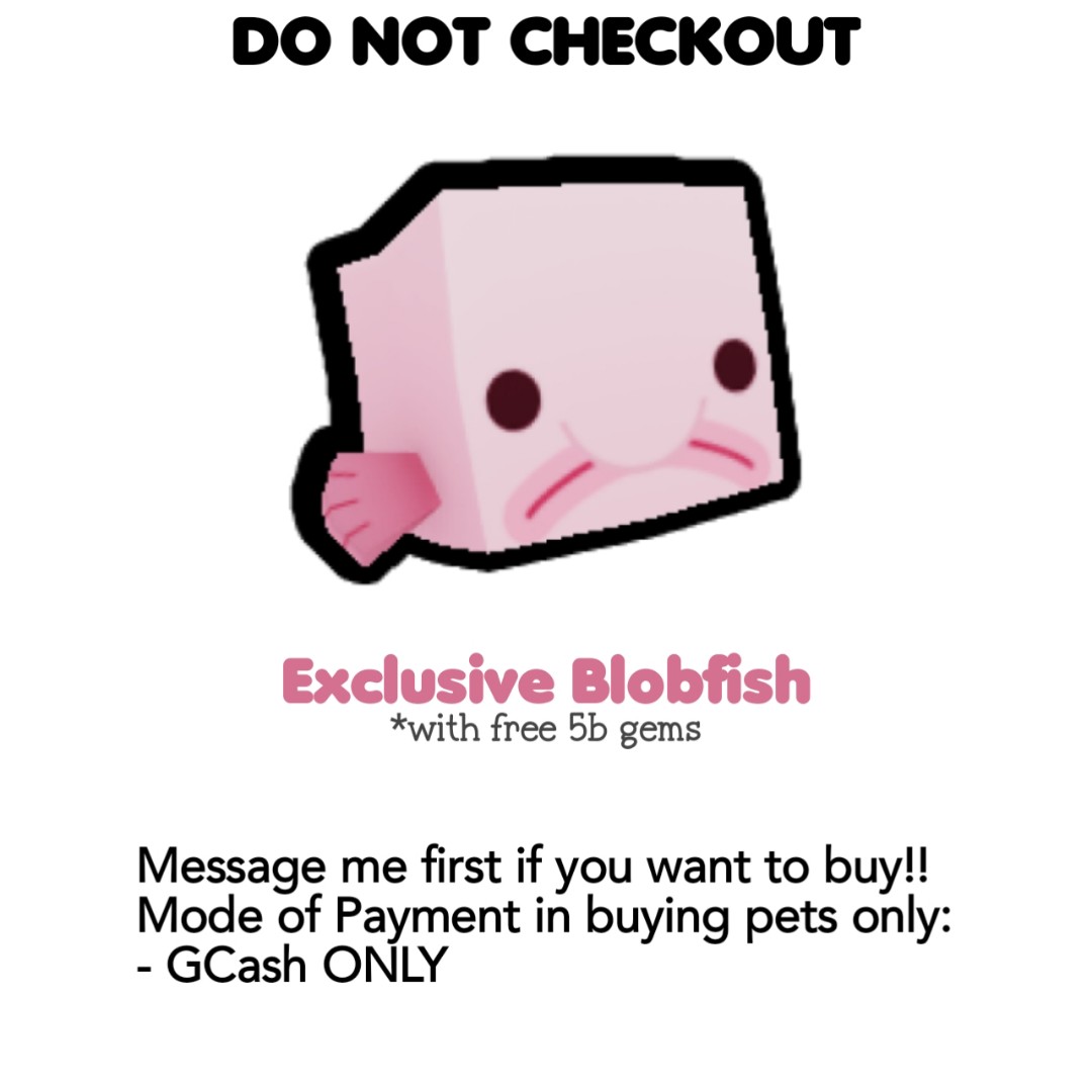 Pet Simulator X Exclusive Blobfish, Video Gaming, Video Games, Others ...