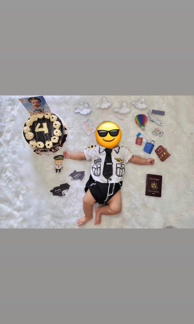 Pilot baby Milestone w/ props, Babies & Kids, Babies & Kids Fashion on ...