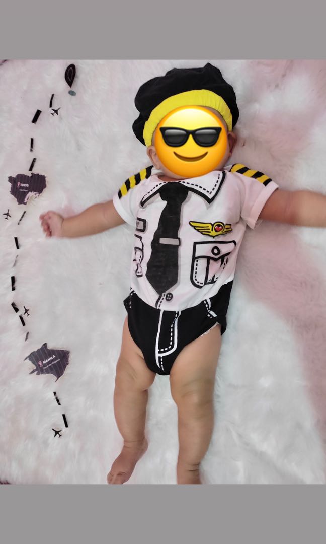 Pilot baby Milestone w/ props, Babies & Kids, Babies & Kids Fashion on ...