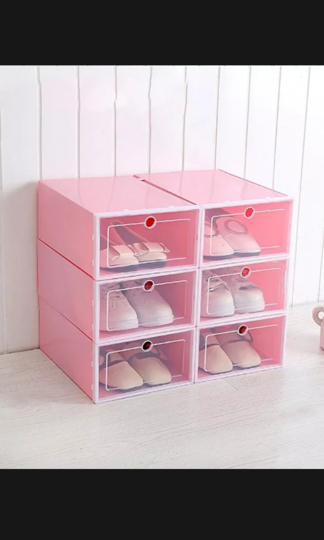 Pink Shoe Boxes, Furniture & Home Living, Home Improvement ...