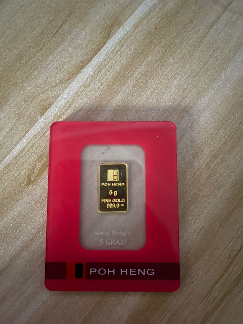 Poh Heng 5g Gold Bar & PAMP 2.5g Gold Bar x2, Hobbies & Toys ...