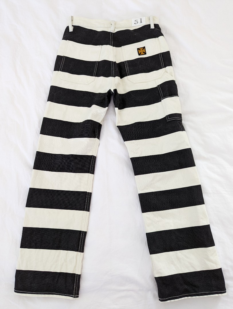 Prisoner Pants size 31", Men's Fashion, Bottoms, Trousers on Carousell