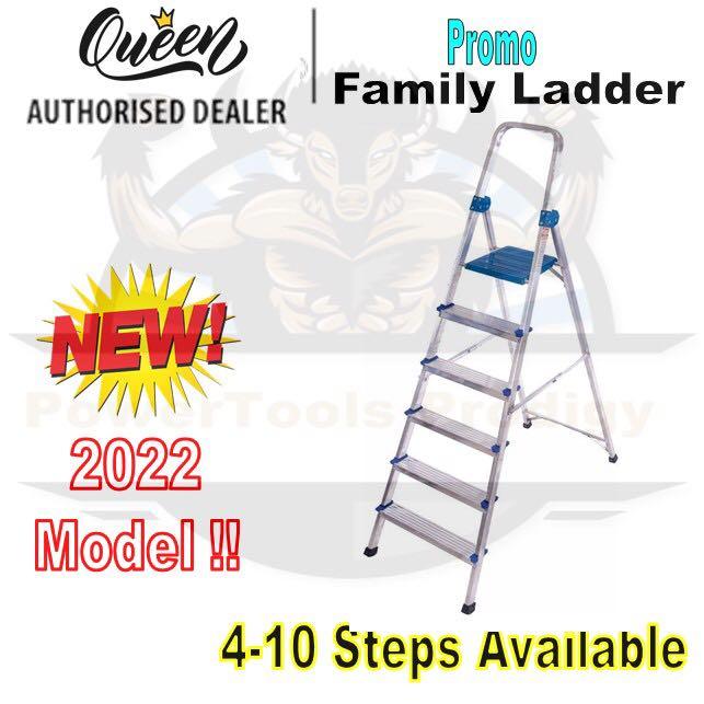 QUEEN ALUMINIUM LADDER / FAMILY LADDER/ DOMESTIC LADDER 3 STEPS TO 10 ...