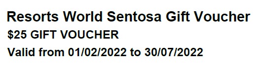 RWS / USS Gift Voucher, Tickets & Vouchers, Vouchers on Carousell