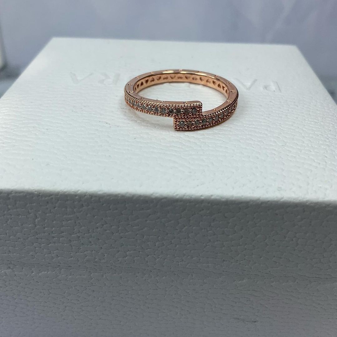 ‼️SALE‼️ AUTHENTIC PANDORA ROSEGOLD OVERLAPPING RING, Women's Fashion ...