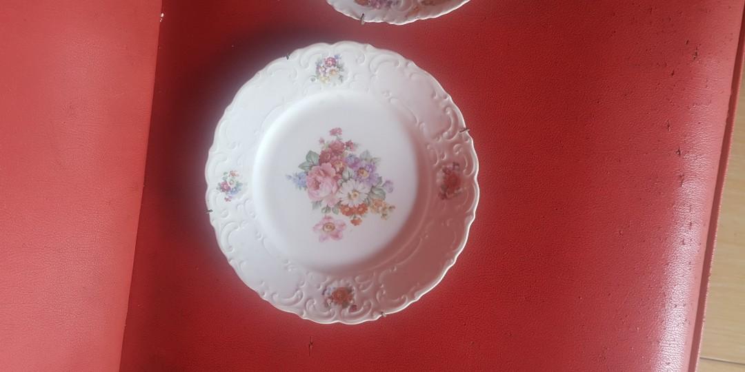 Set 3 buah priring terawangan keramik porselain pajangan antik germany ...