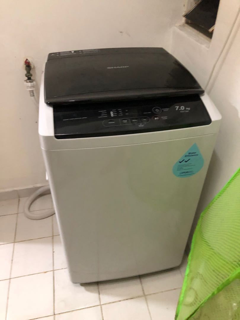 Sharp Washing Machine (Top Opening) - 5 month old, Furniture & Home ...