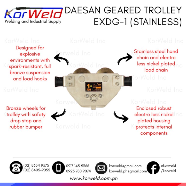 Spark Resistant Geared Travelling Trolley, Commercial & Industrial ...