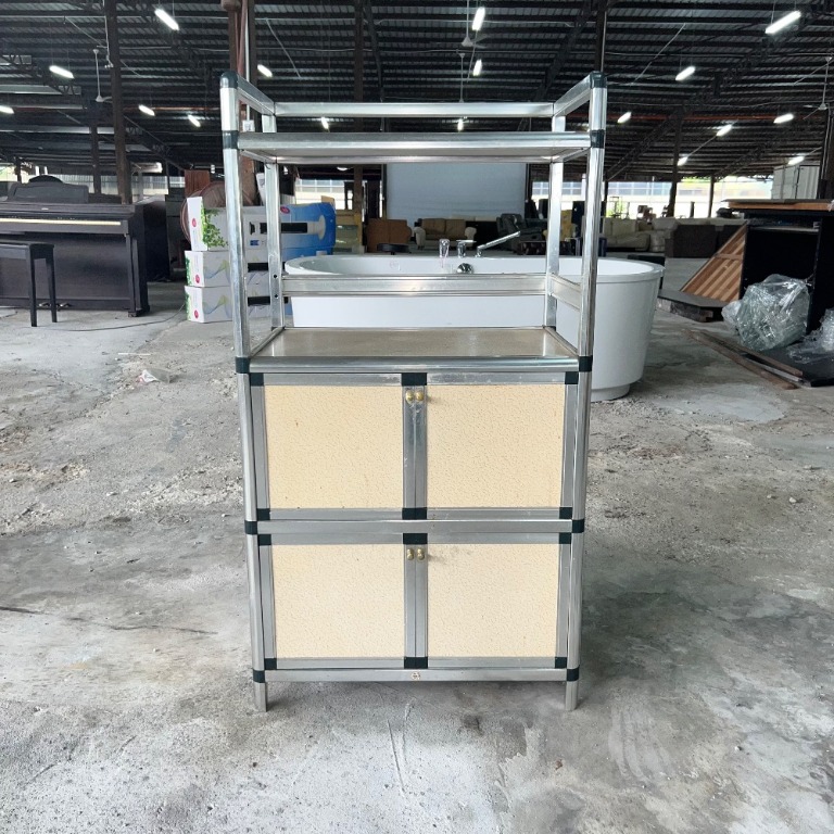 Steel Frame Kitchen Cabinet with Storage / Kabinet Dapur Rangka Keluli ...