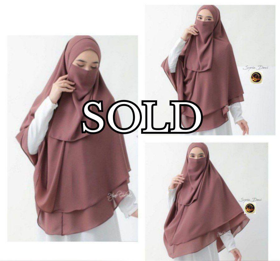 Tudung Labuh Instant 2 lapis berasingan, Women's Fashion, Muslimah ...