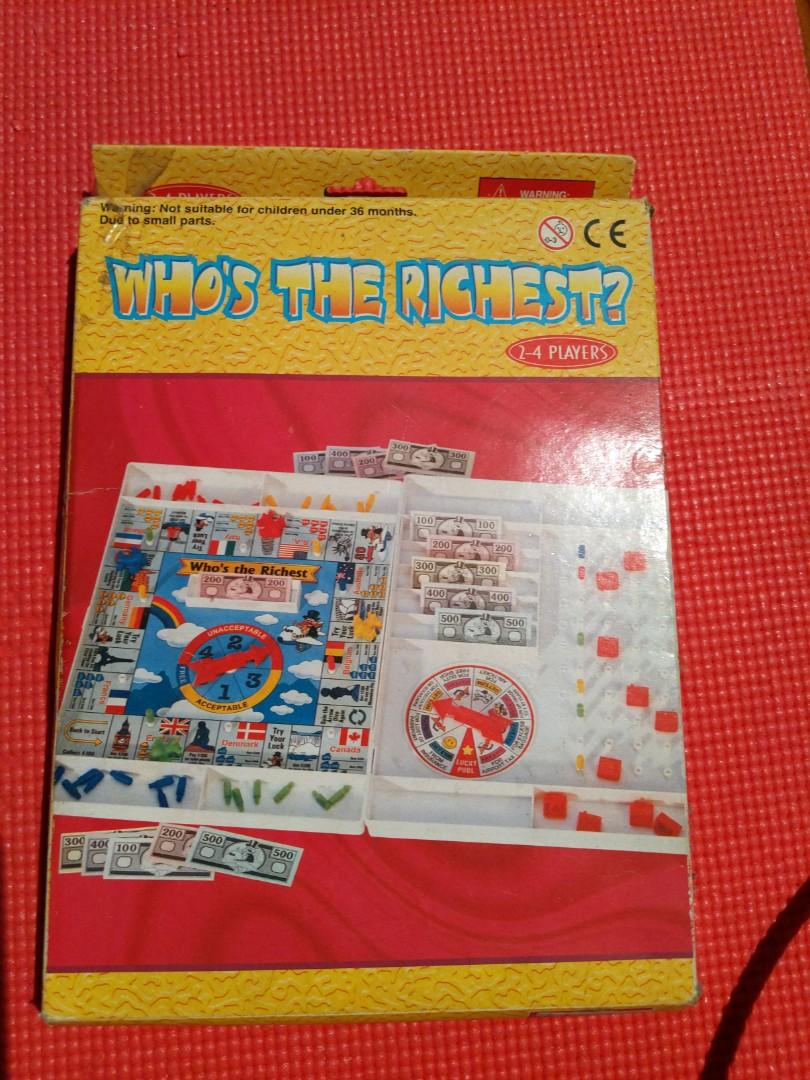 Who's the Richest? Board Game, Hobbies & Toys, Toys & Games on Carousell
