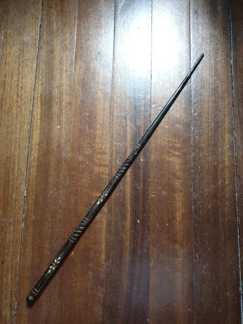 Wood swagger stick pointer with bone inlay, Hobbies & Toys, Memorabilia ...