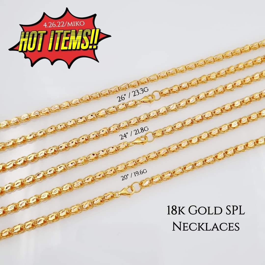 18K Saudi Gold Damascus Necklace, Women's Fashion, Jewelry & Organizers ...