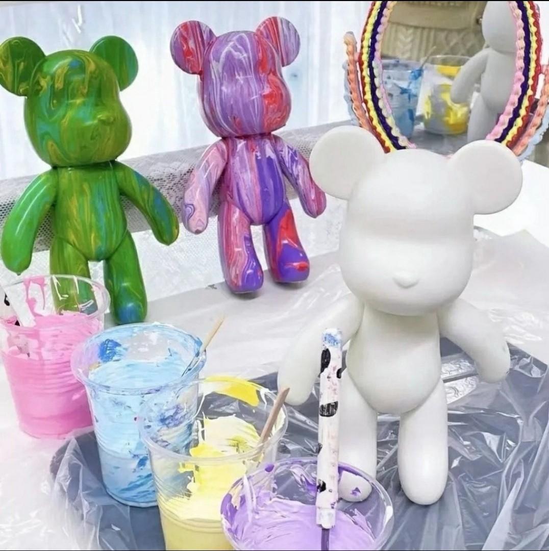 7.5cm Diy bearbrick fluid painting model / handmade toy / ( 7.5cm bear ...