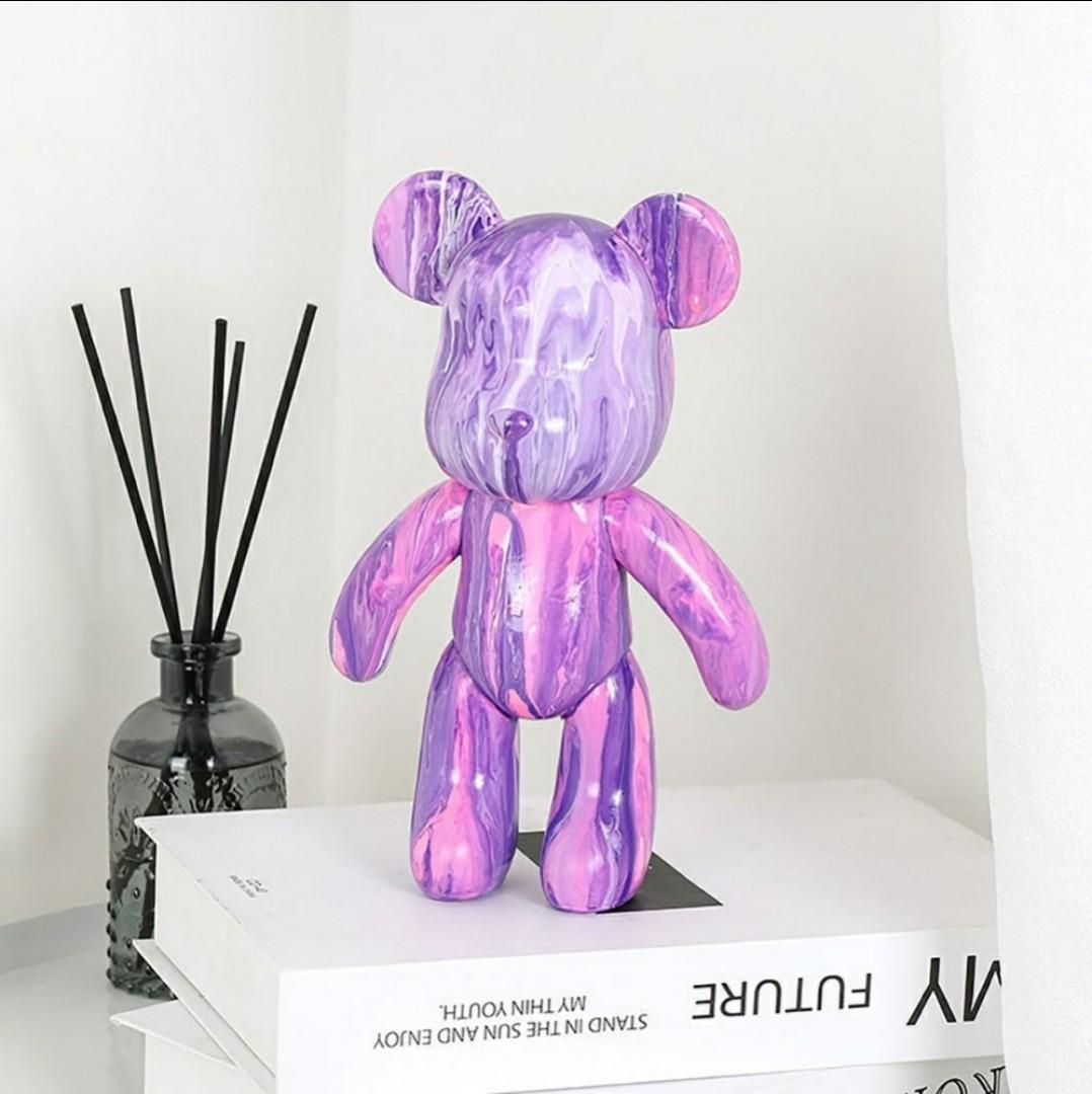 7.5cm Diy bearbrick fluid painting model / handmade toy / ( 7.5cm bear ...