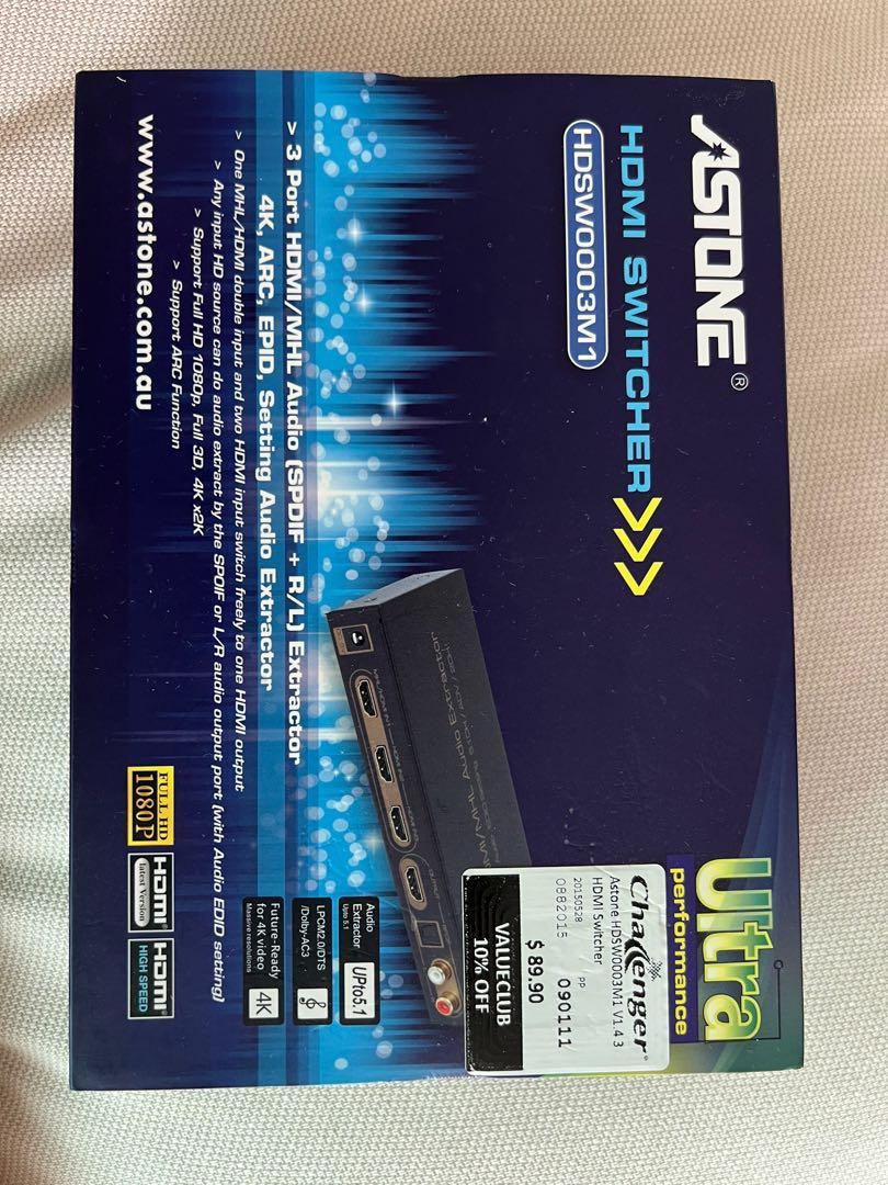 Astone HDMI 3 Port Switcher, TV & Home Appliances, TV & Entertainment ...