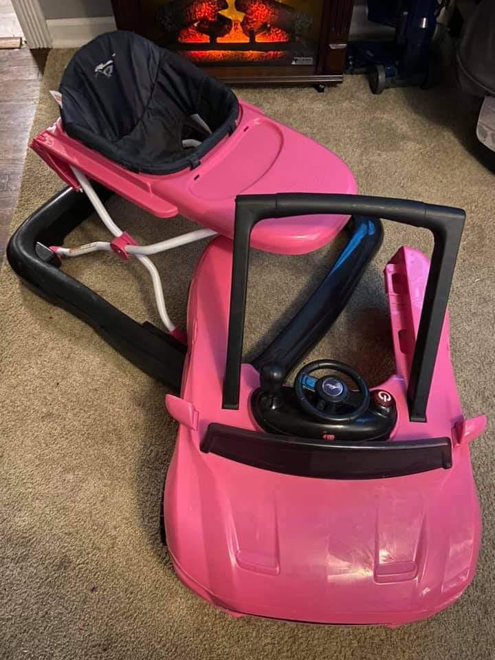 Baby walker Bright Starts GT-1 Ford Mustang 4 in 1 convertible baby ...