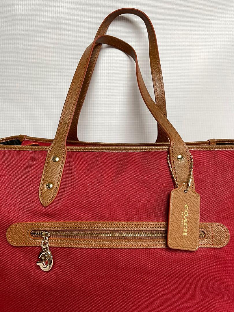 Coach Red Tote Bag, Women's Fashion, Bags & Wallets, Tote Bags on Carousell
