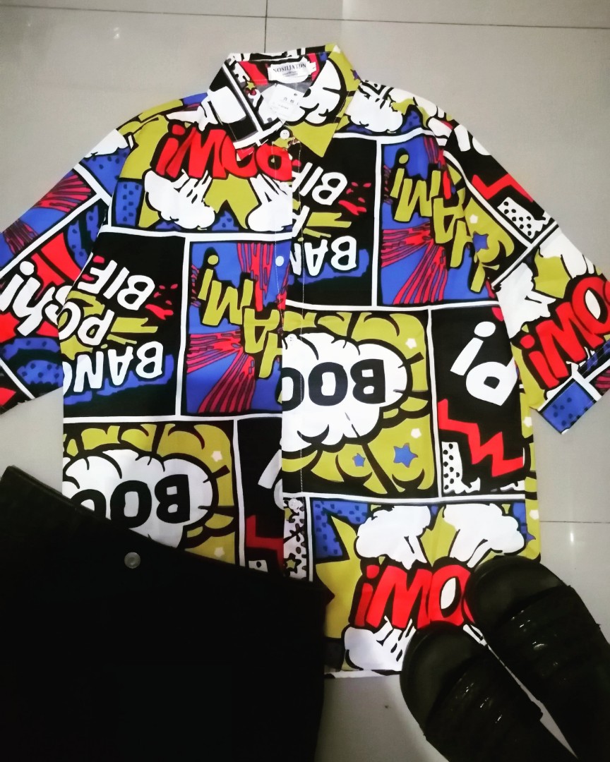 Comic Polo, Men's Fashion, Tops & Sets, Tshirts & Polo Shirts on Carousell