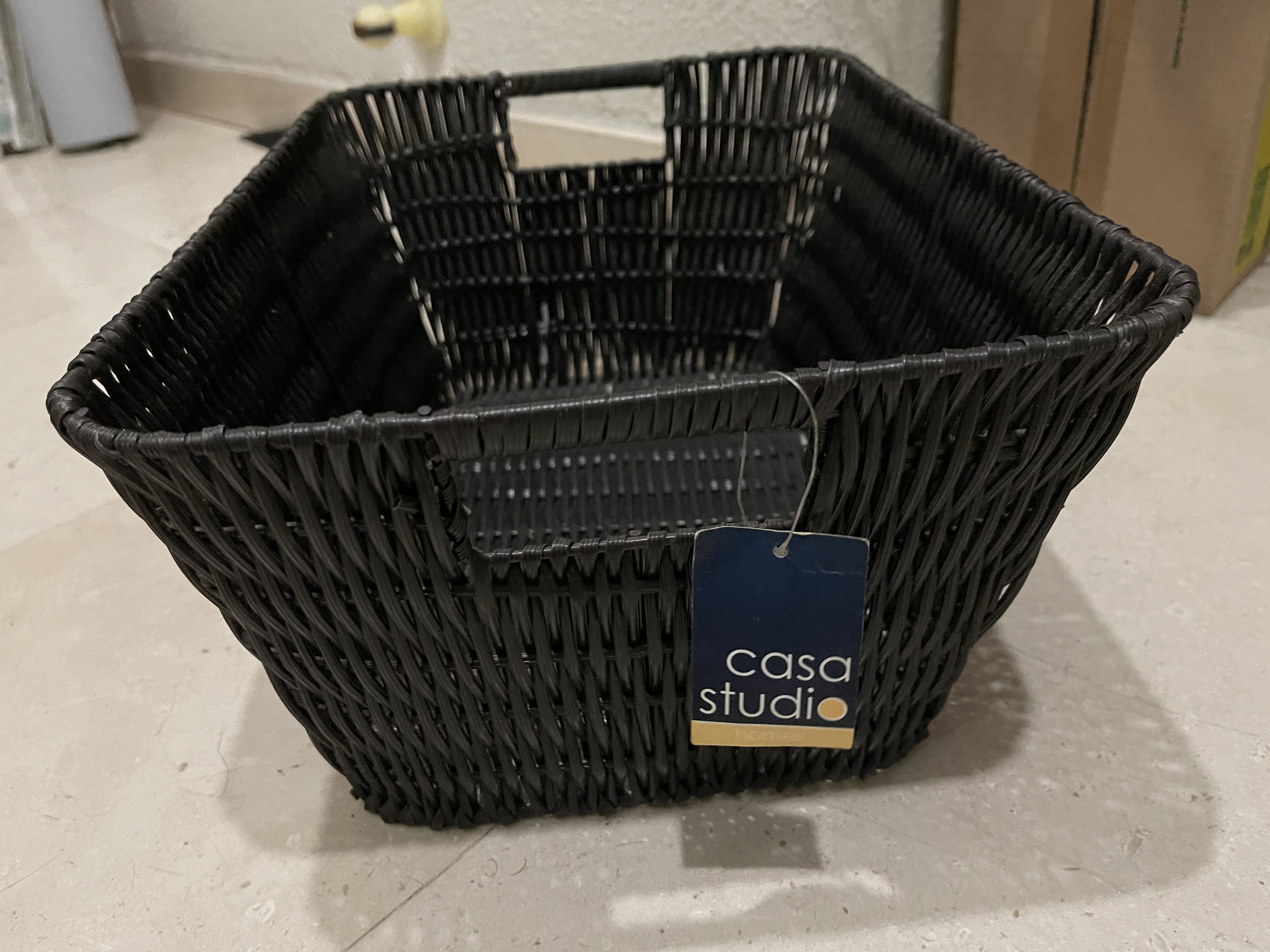 Dark brown basket, Furniture & Home Living, Home Improvement ...