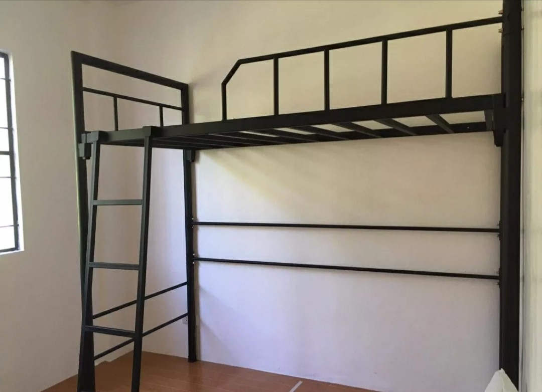 Deassembled Loft Type Bed Matte Black, Furniture & Home Living ...