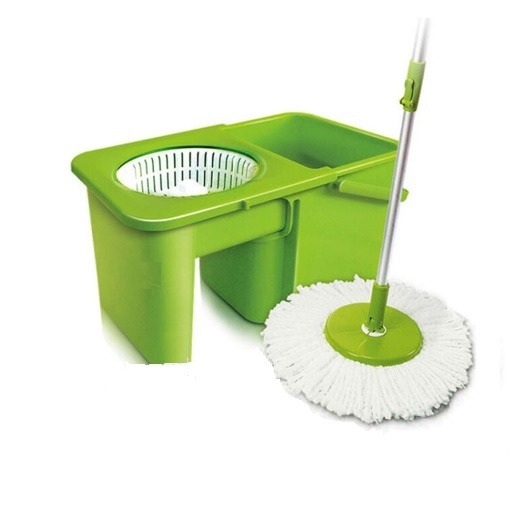 Dual Spin Contractible Microfiber Spin Mop Set, Furniture & Home Living ...