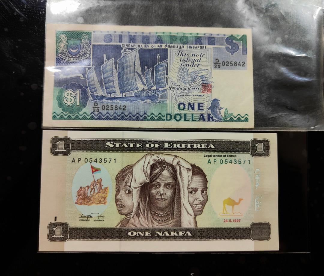 Eritrea 1997 1 Nafka Banknote Currency UNC(3), Hobbies & Toys ...
