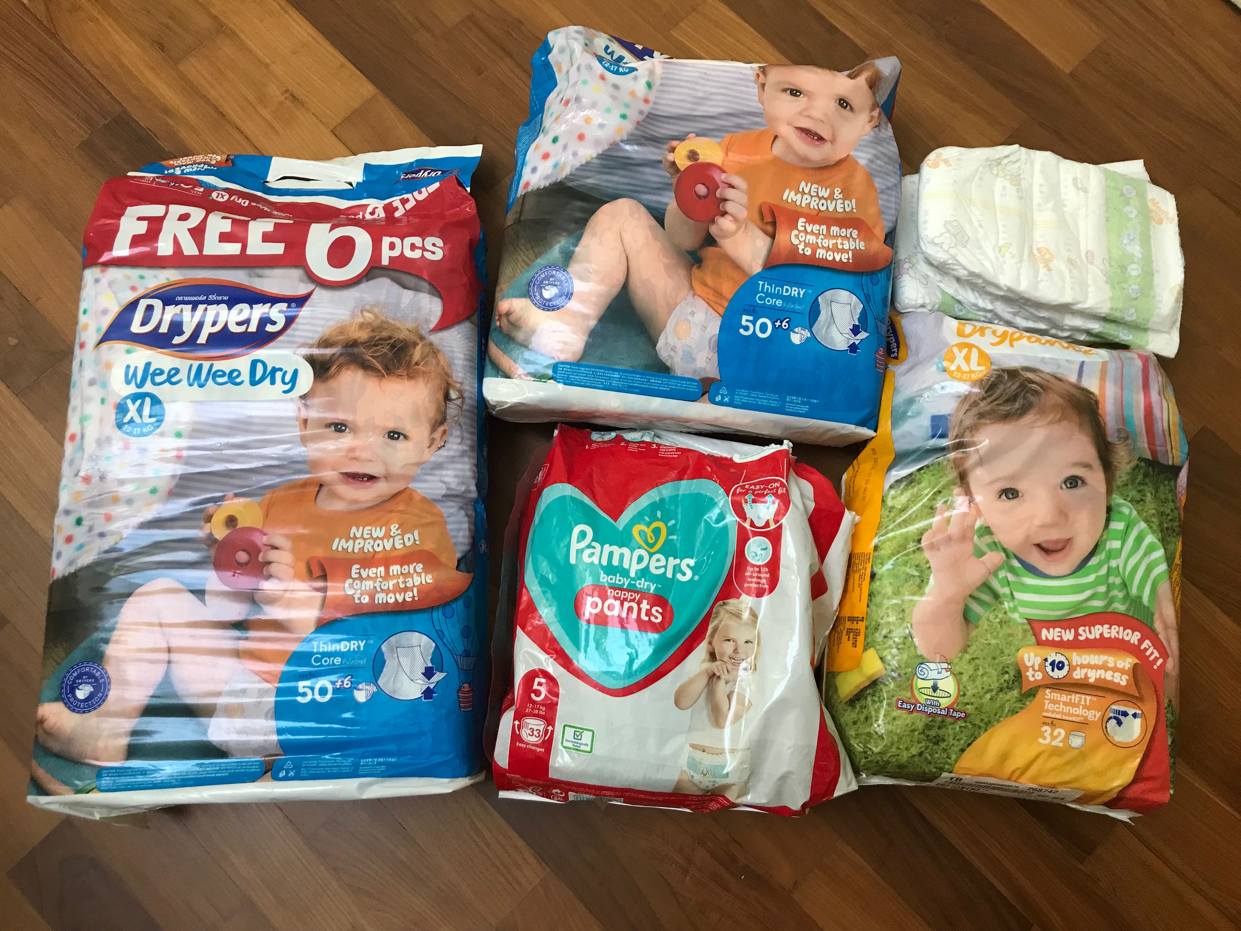 FREE diapers size 12-17kg, Babies & Kids, Bathing & Changing, Diapers ...