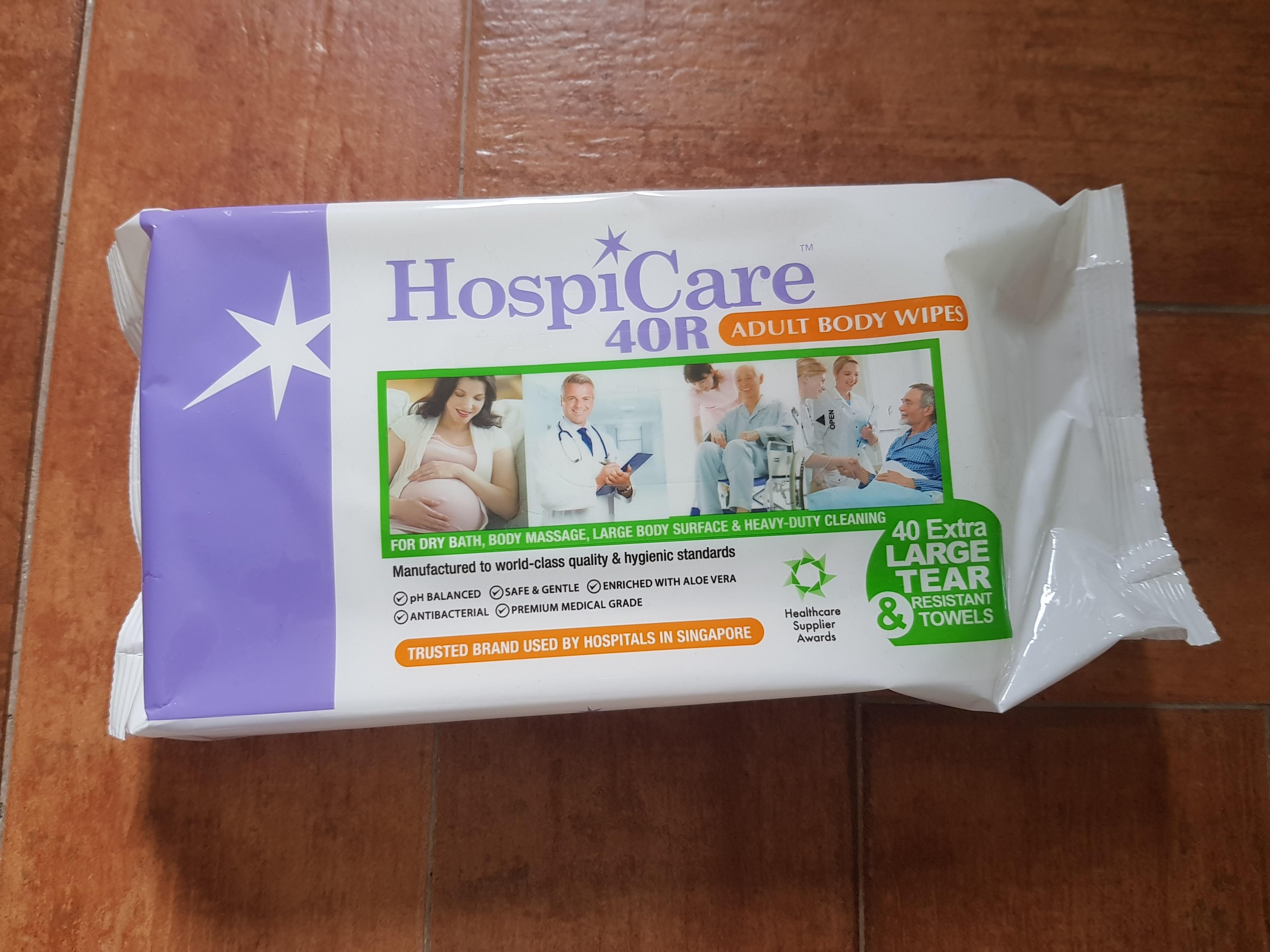 Hospicare 40R Adult Body Wipes, Beauty & Personal Care, Bath & Body ...