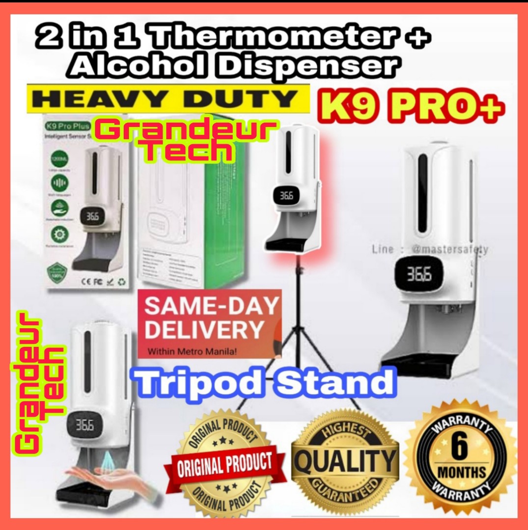 K9 Pro Plus 2 in 1 Thermometer Non-Contact Automatic Sensor plus ...