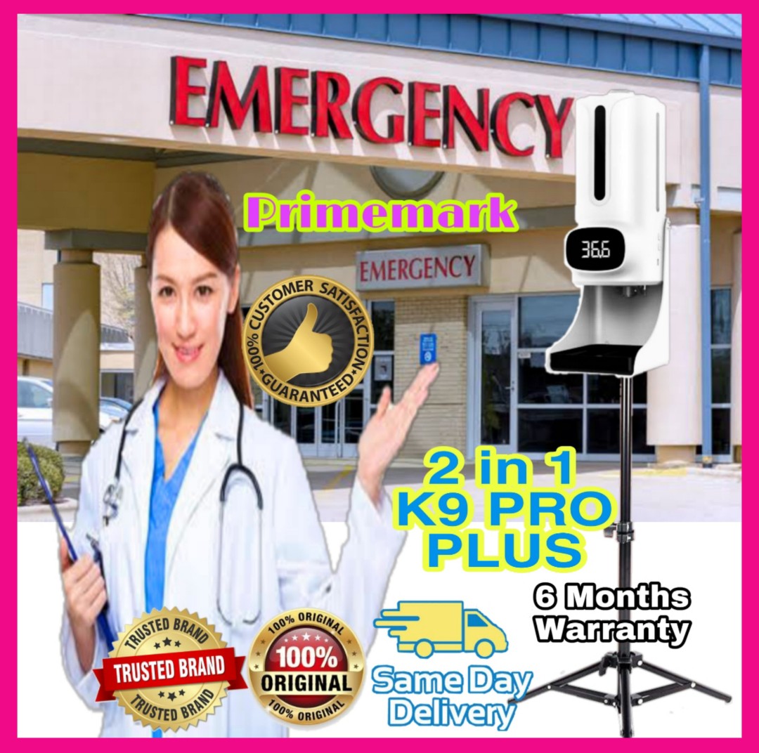 K9 Pro Plus 2 in 1 Thermometer Non-Contact Automatic Sensor plus ...