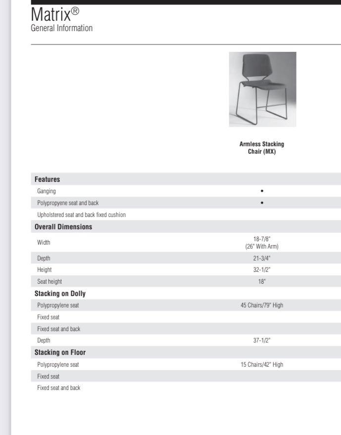KI Matrix HD stacking chair, Furniture & Home Living, Furniture, Chairs ...