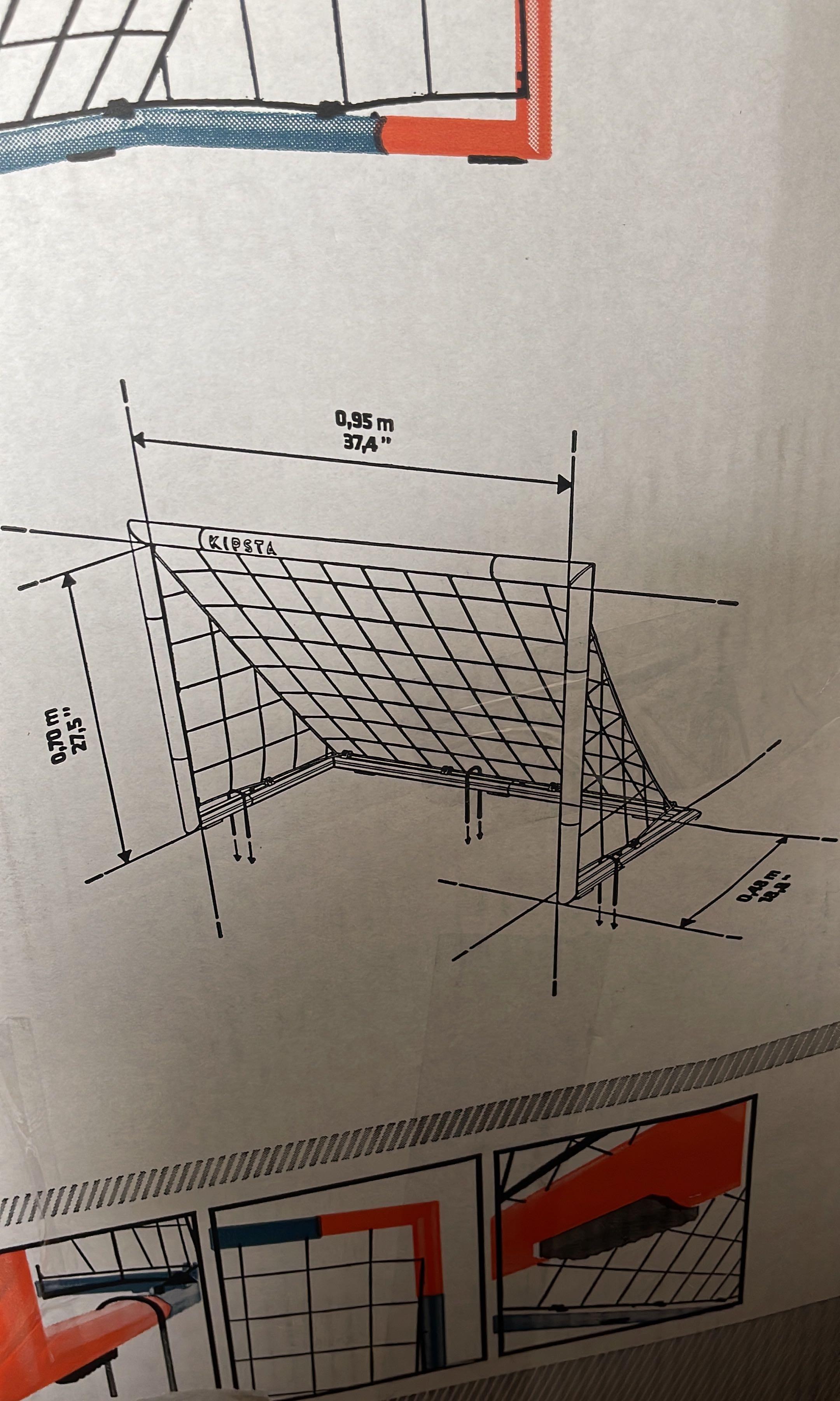 Kipsta football goal post S orange with navy blue, Sports Equipment ...