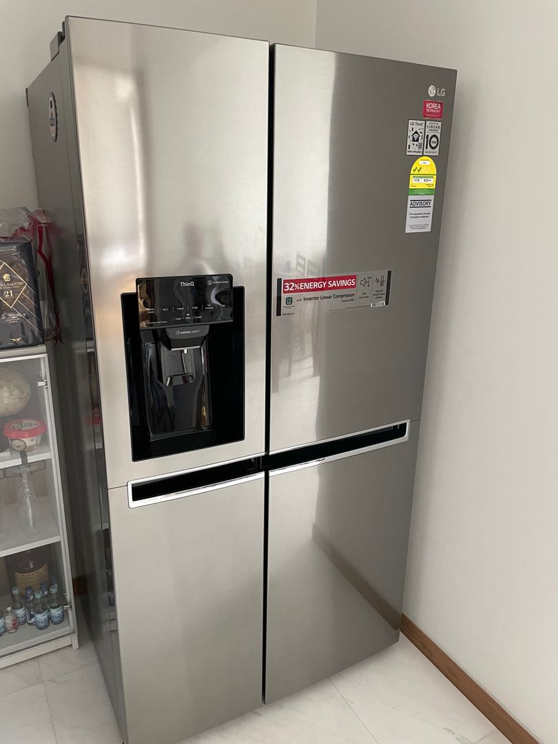 LG 2 Door Fridge GS-L6012PZ, TV & Home Appliances, Kitchen Appliances ...