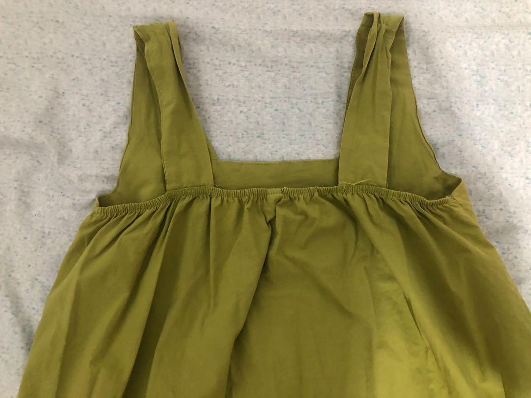 linen avocado green maxi dress, Women's Fashion, Dresses & Sets ...