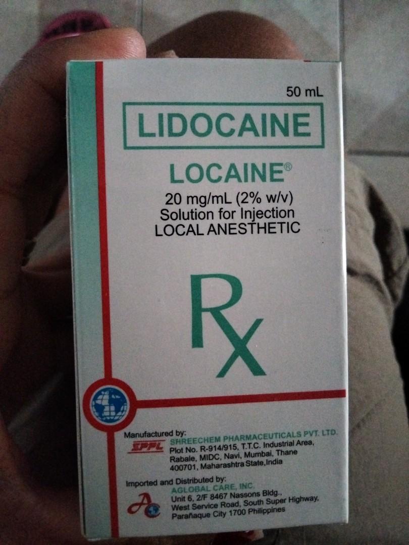 Locaine/lidocaine 50ml solution for injection, Health & Nutrition ...