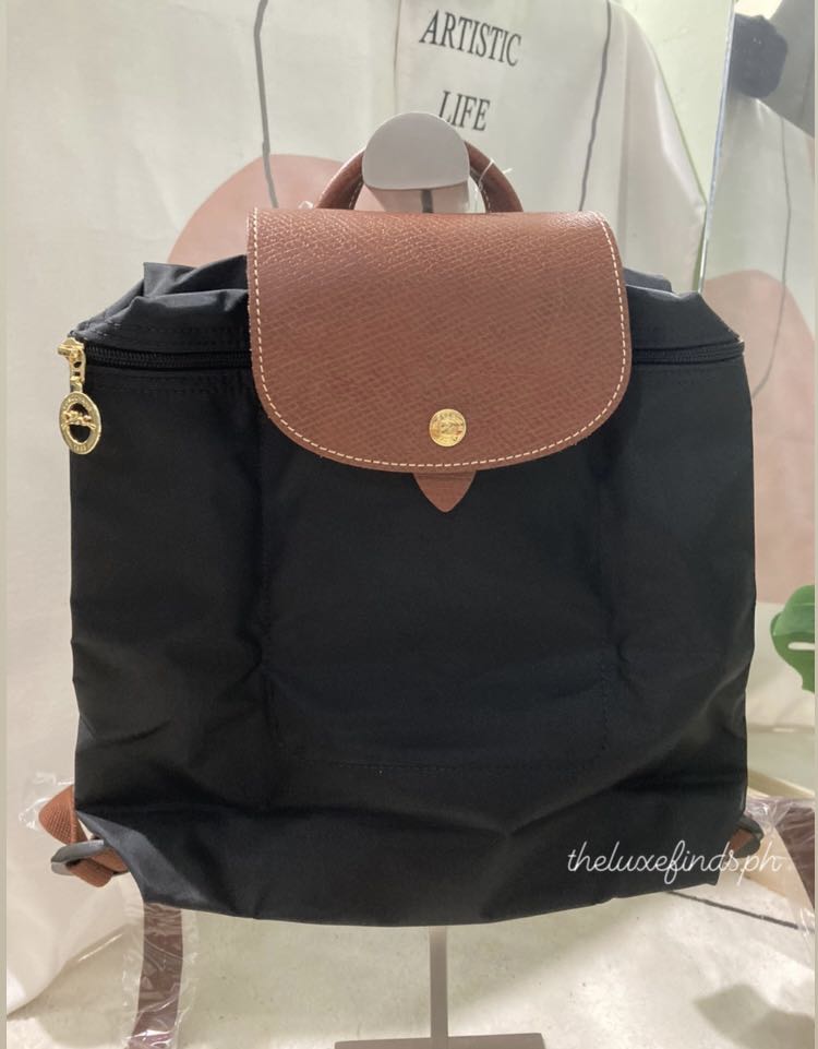 Longchamp Le Pliage Backpack in Classic Black, Women's Fashion, Bags ...