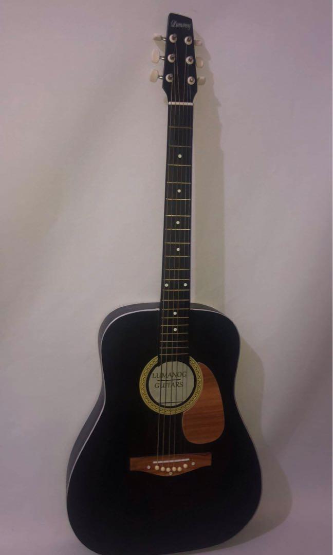 Lumanog Guitars Acoustic Guitar Black Low Action, Hobbies & Toys, Music ...