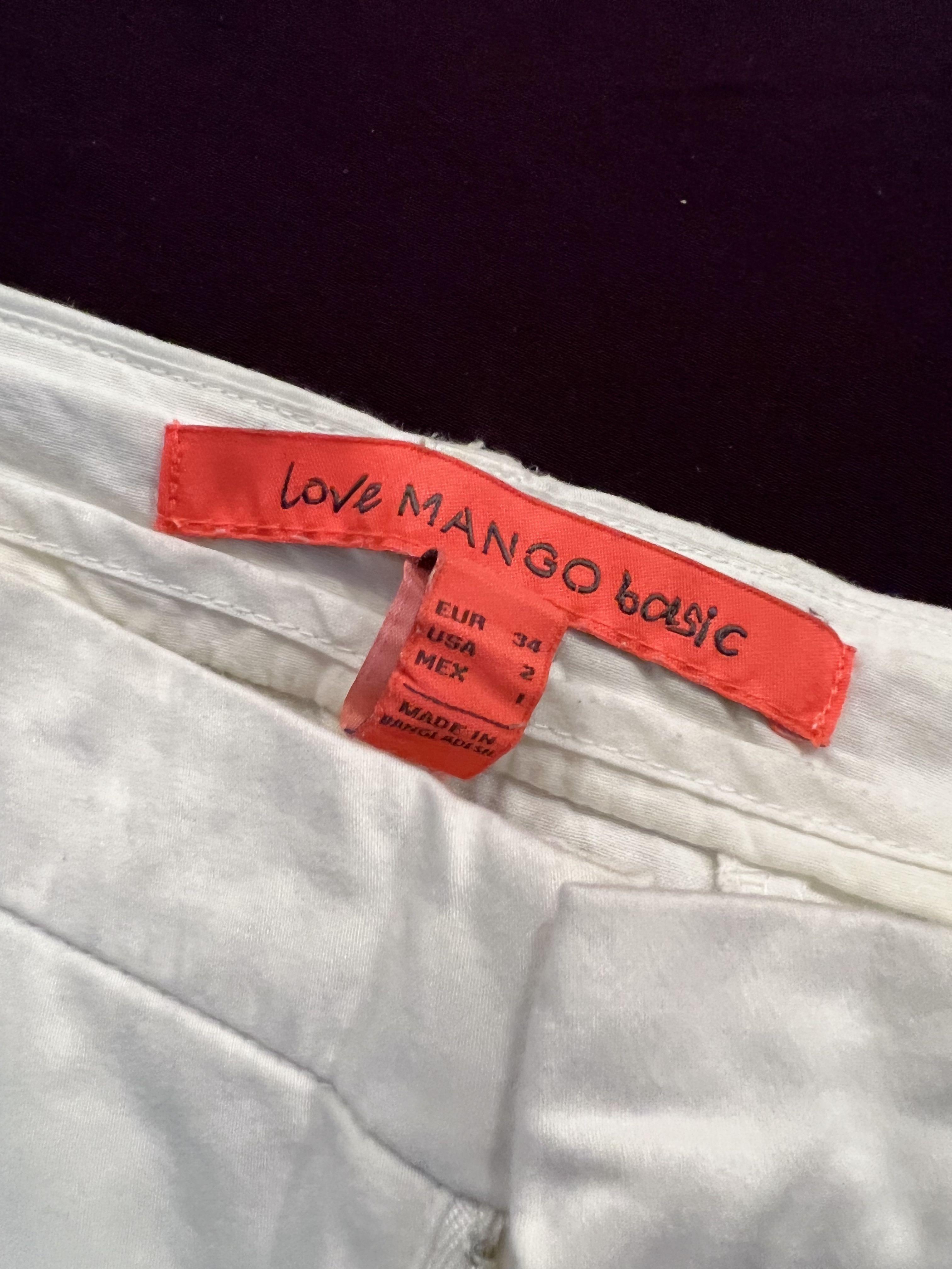 Mango Basic white pants S, Women's Fashion, Bottoms, Other Bottoms on ...
