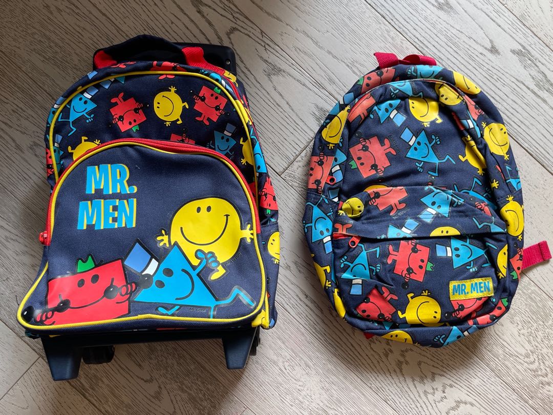 M&S Mr Men Backpack and luggage set, 兒童＆孕婦用品, 嬰兒及小童流行時尚 - Carousell