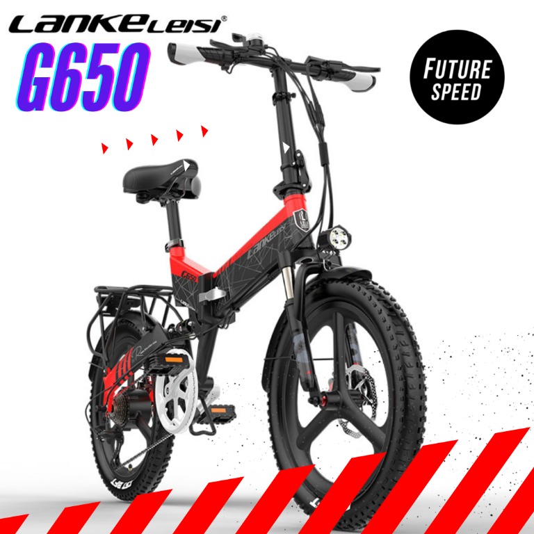 [NEW 2022] LANKELEISI G650 - FOLDING ELECTRIC COMMUTER BIKE (500w, 48v ...