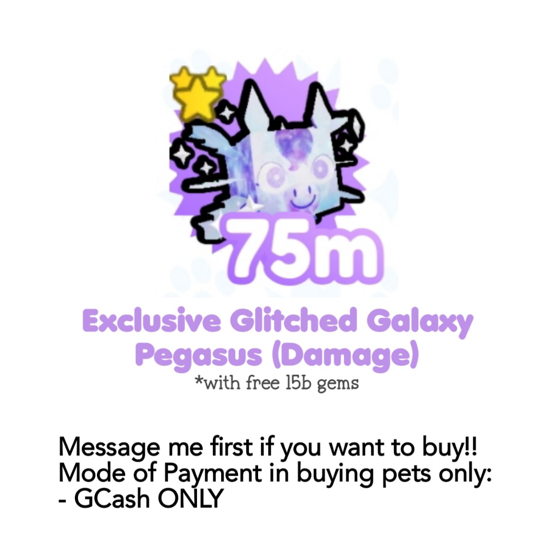 Pet Simulator X Exclusive Glitched Galaxy Pegasus (DAMAGE), Video ...
