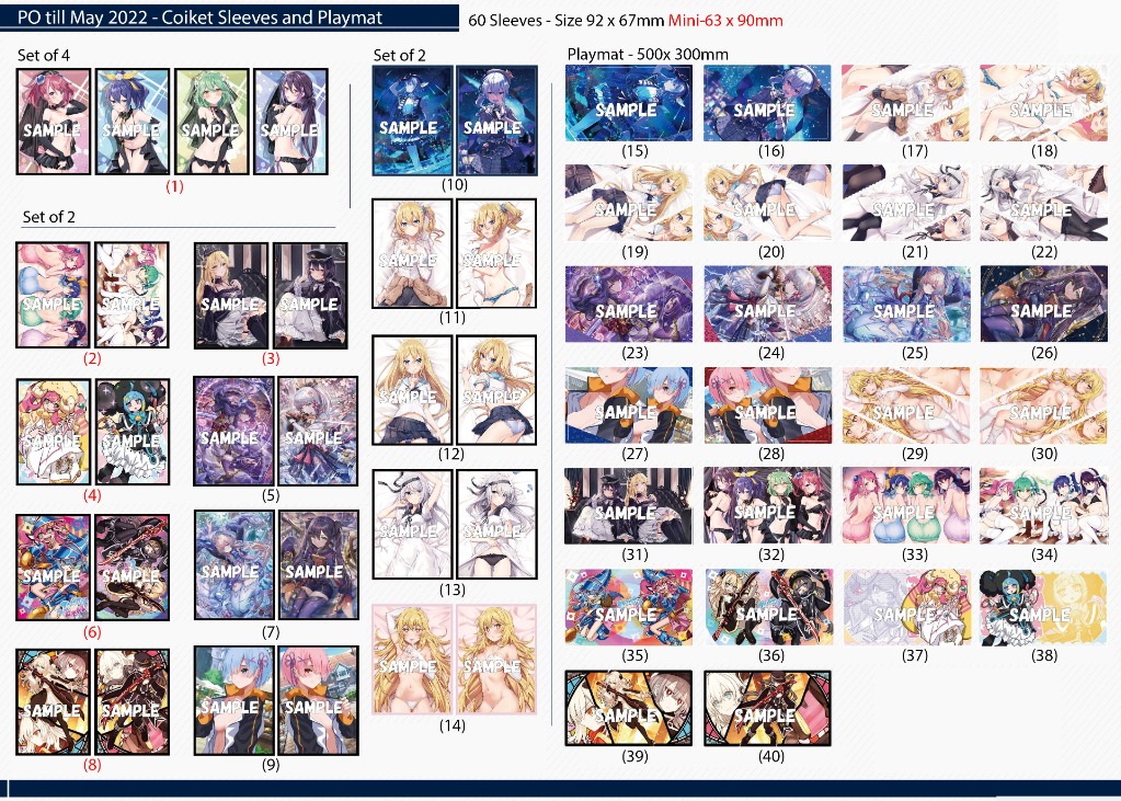 [PO till 5 May 2022] Comiket Sleeves and Playmat Hololive Chole Kazama Laplus yugioh rezero ...