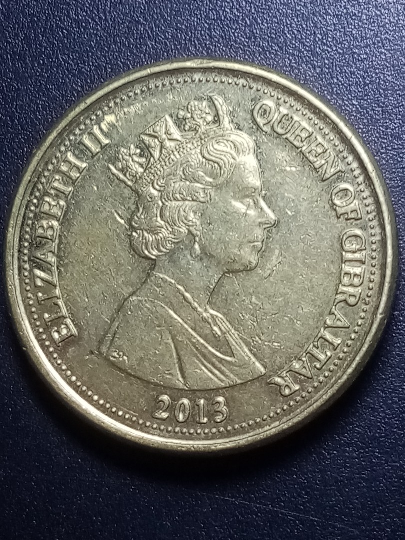 Rare 2013 One Pound Coin Neanderthal Gibraltar Skull (with doubling on ...