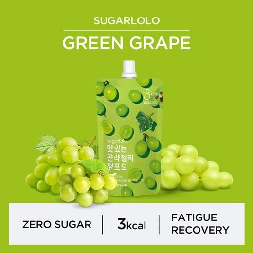 [Ready Stock] 10 packs Sugarlolo Konjac Jelly Green Grape Flavour (10 ...