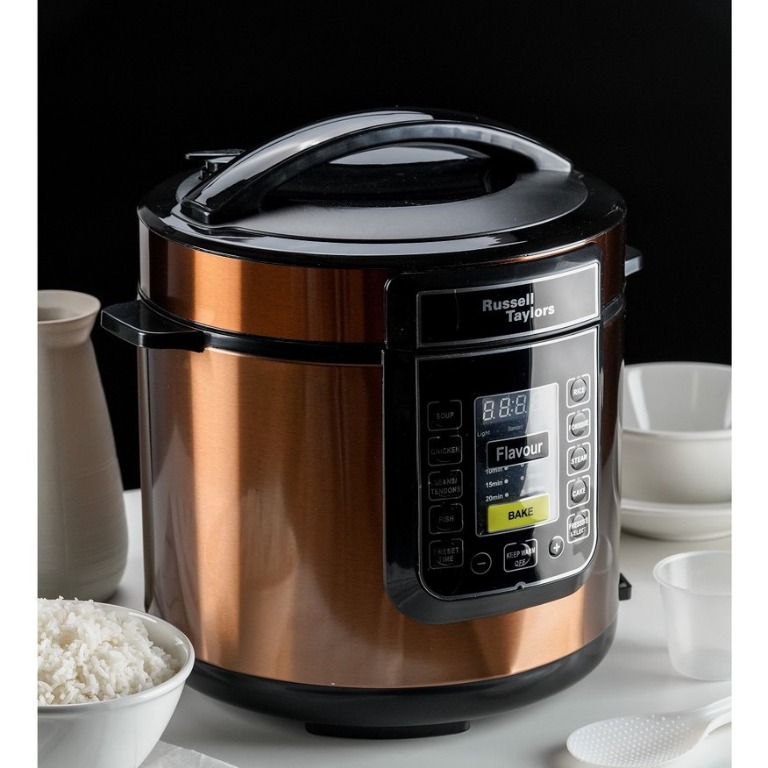 Russell Taylors 6L Electric Pressure Cooker PC-60, stainless steel pot ...